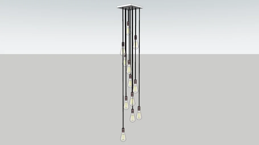 Hanging Lights 12 bulbs | 3D Warehouse