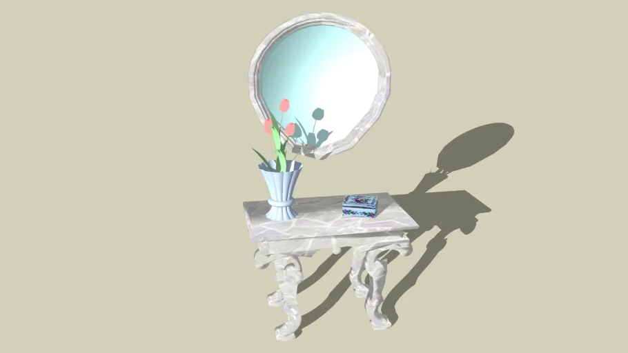 Table with mirror | 3D Warehouse