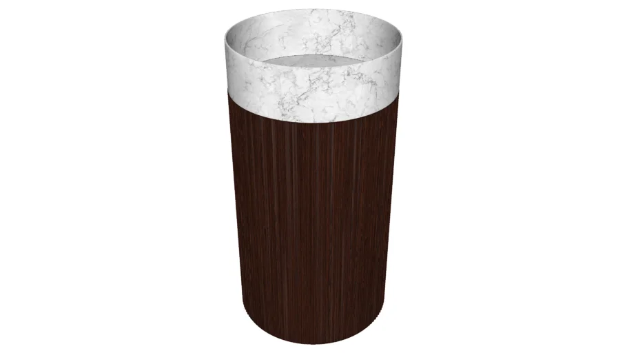 Freestand basin with marble & timber structure | 3D Warehouse