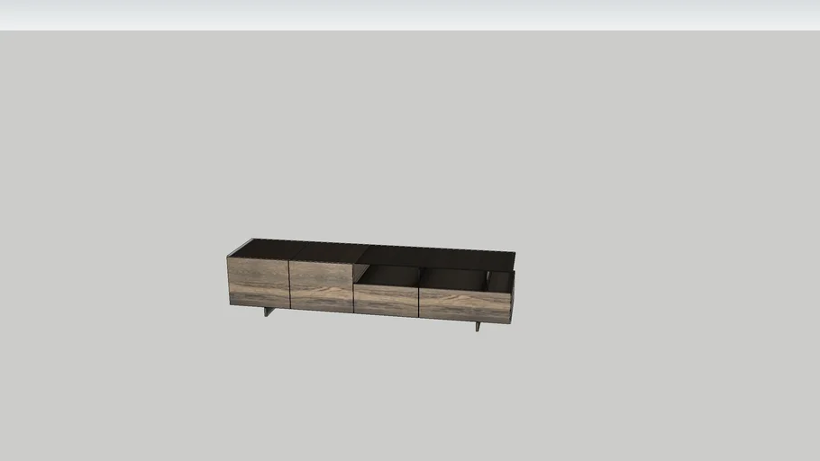 Huppe Agora TV Stand - 88' | 3D Warehouse