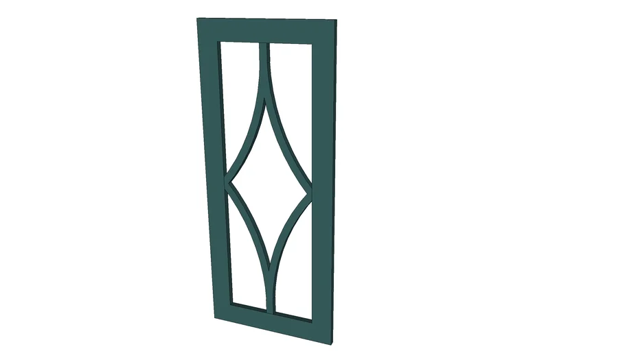 Single Diamond Mullion Door | 3D Warehouse