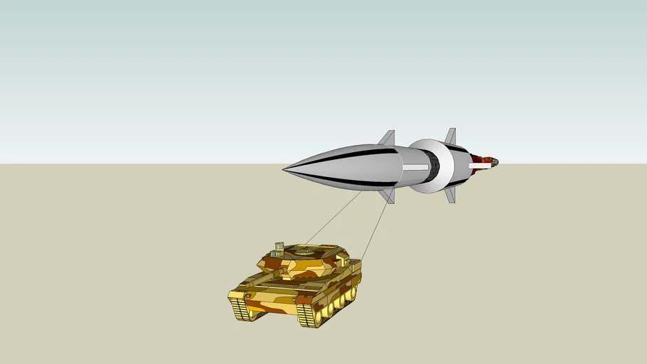 nuclear missle attached to a tank | 3D Warehouse