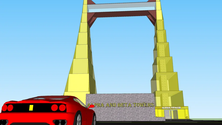 Connected Twin Towers | 3D Warehouse