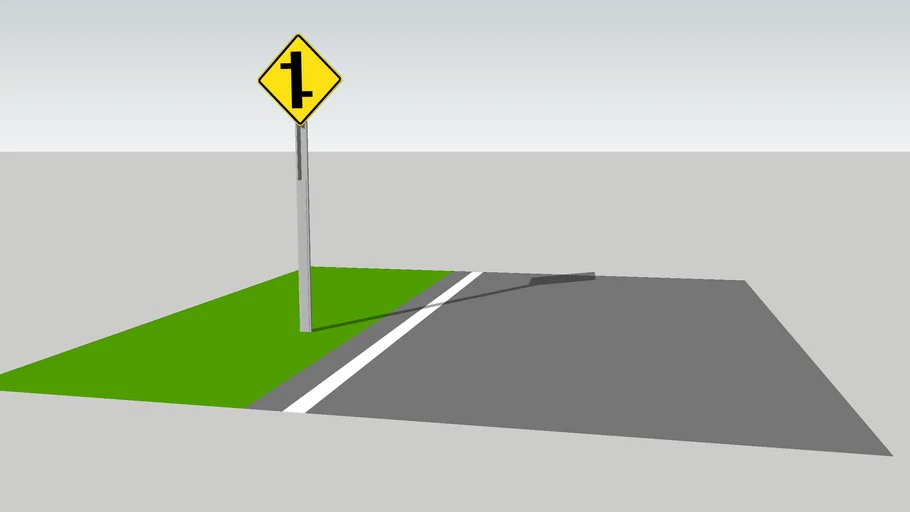 Staggered Junction Sign 2 / Señal Empalmes Sucesivos 2 | 3D Warehouse