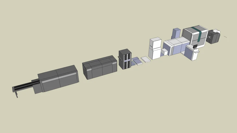 Oce Roll Fed Printer | 3D Warehouse