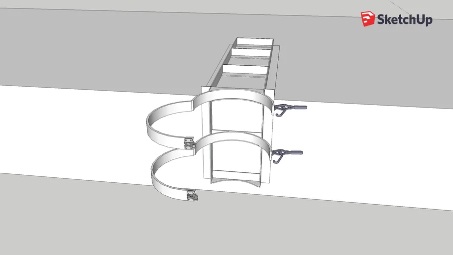Pile driving barge pile liner template | 3D Warehouse