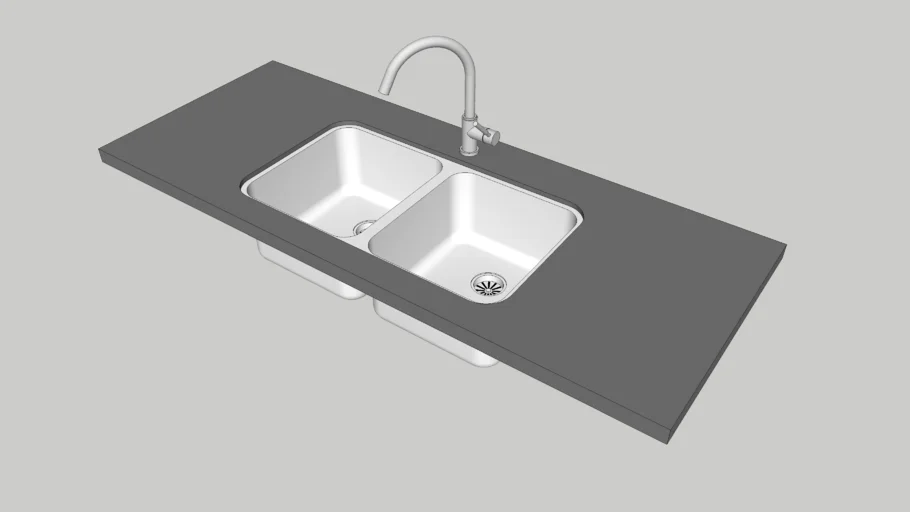 Kitchen Sink and Faucet | 3D Warehouse