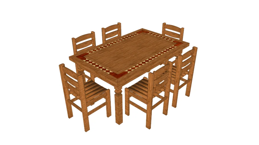 Table Dining Cabin (4) | 3D Warehouse