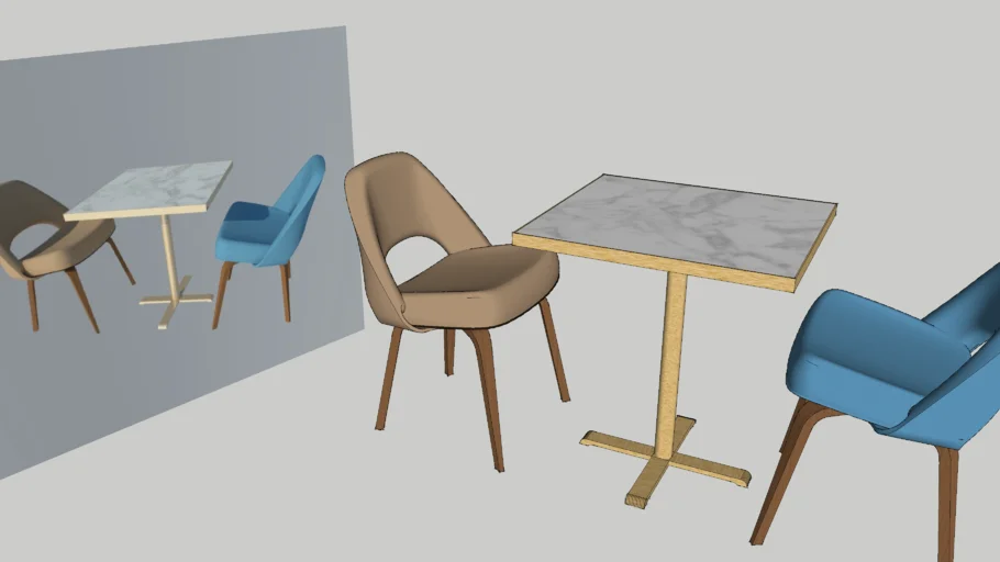 GOLD table set | 3D Warehouse