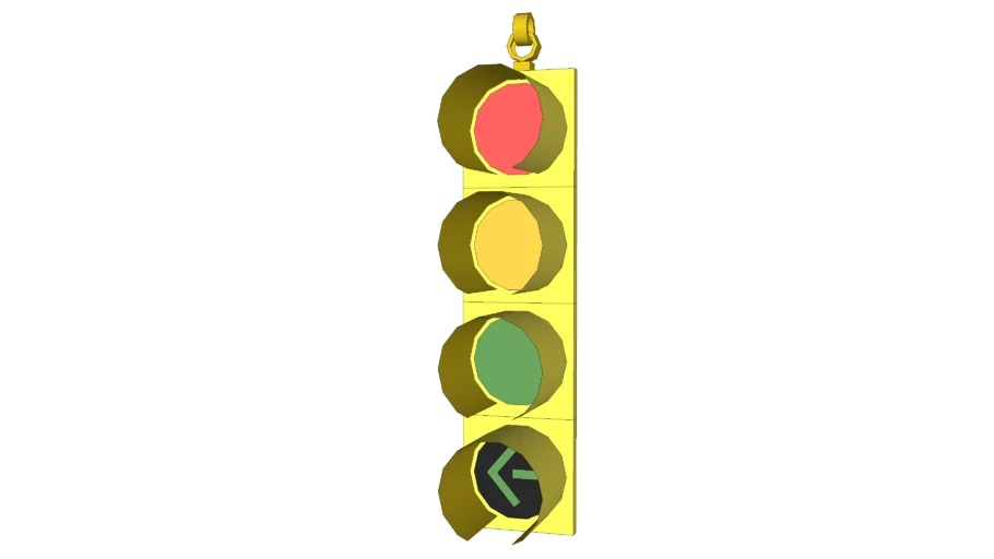 Stoplight traffic signal 4 lights 8 in | 3D Warehouse