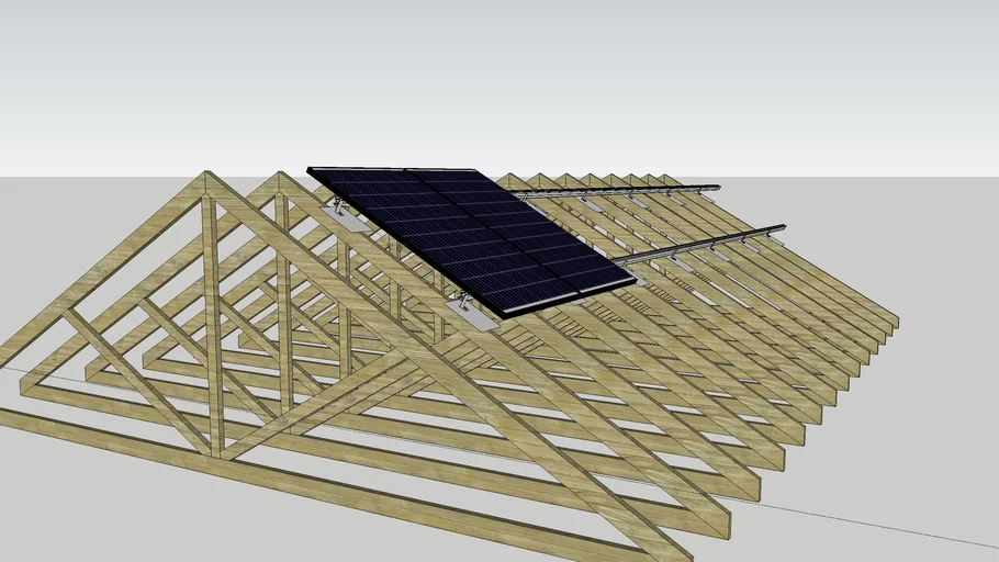 Snap N Rack Trusses, Composite Flashing, Rails and REC Solar Panels ...