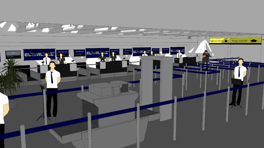 Secure Check In Area | 3D Warehouse