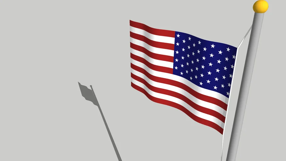 american flag in the wind | 3D Warehouse