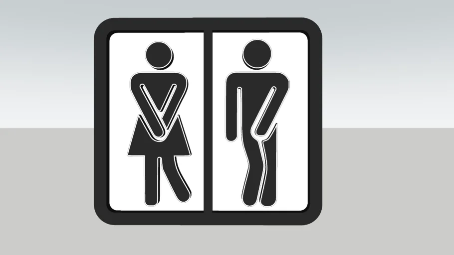 WC Sign | 3D Warehouse