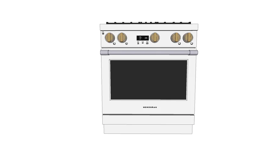 Monogram 30' Dual-Fuel Professional Range with 4 Burners (Natural Gas ...