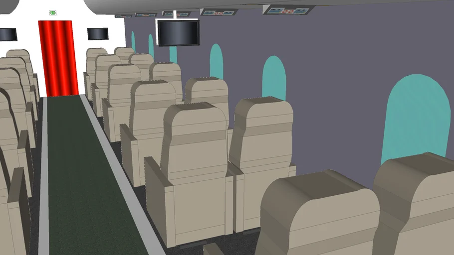 avion détaillé air plane interior | 3D Warehouse