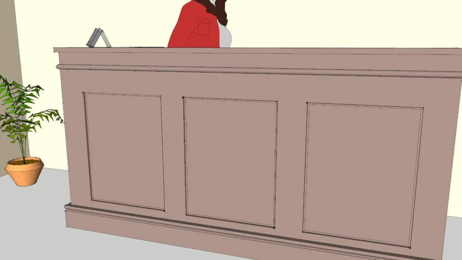 mdf reception desk | 3D Warehouse
