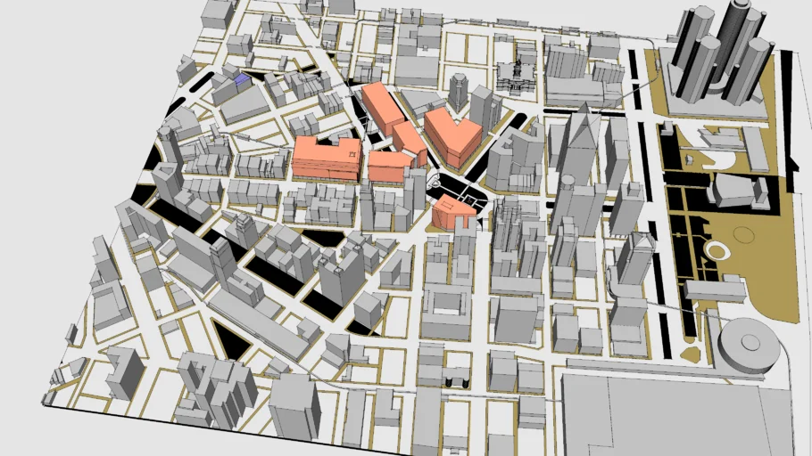 Detailed City of Detroit | 3D Warehouse
