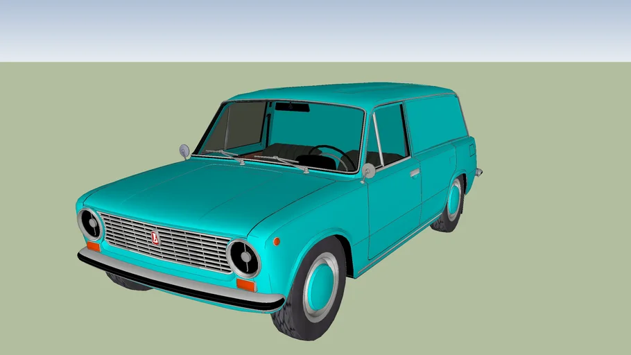 Soviet experimental model of the VAZ-2801 electric car | 3D Warehouse
