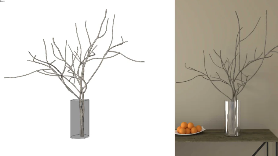 Branches in vase | 3D Warehouse