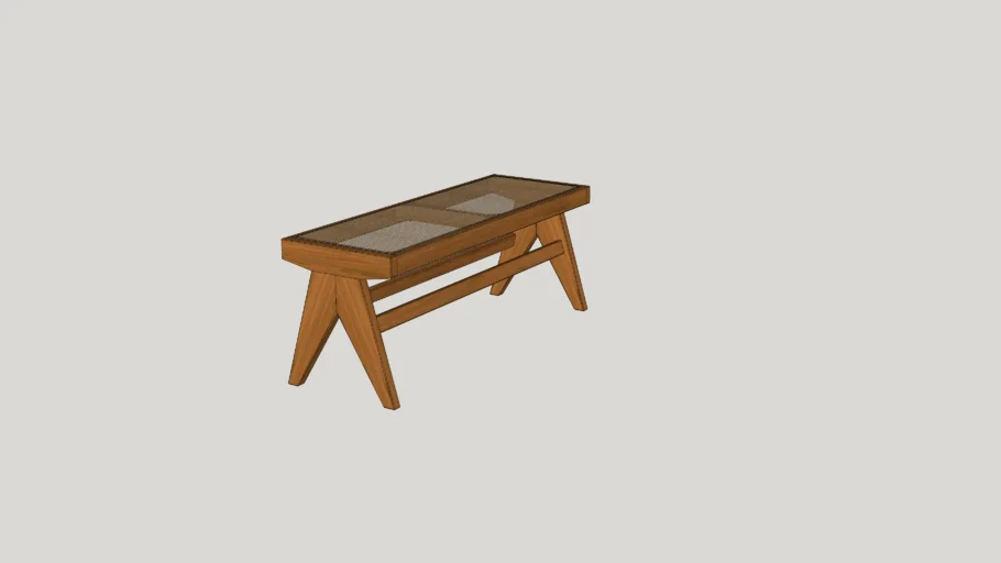 Library Bench by Pierre Jeanneret | 3D Warehouse