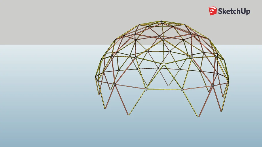 v3 Geodesic Dome CV-hubs | 3D Warehouse