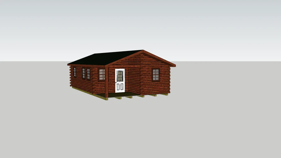 Low Profile Deluxe Log Cabin | 3D Warehouse