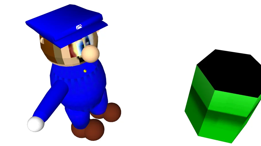 64 Blue Mario | 3D Warehouse