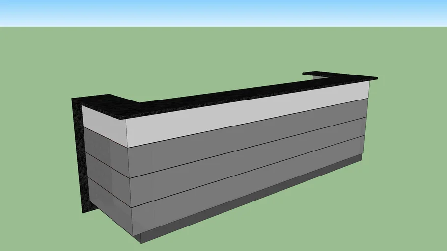 Grey Reception Table | 3D Warehouse