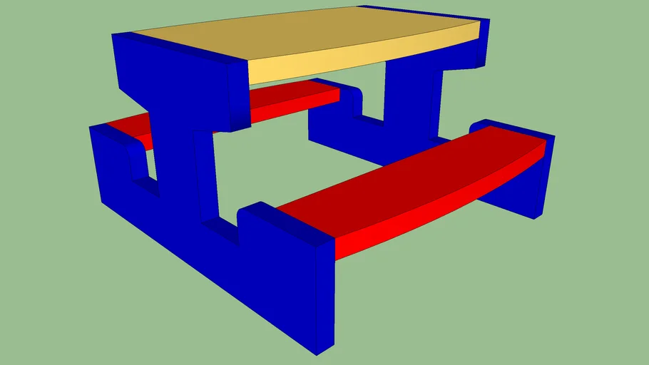 Little Tikes Pic Nic Table | 3D Warehouse