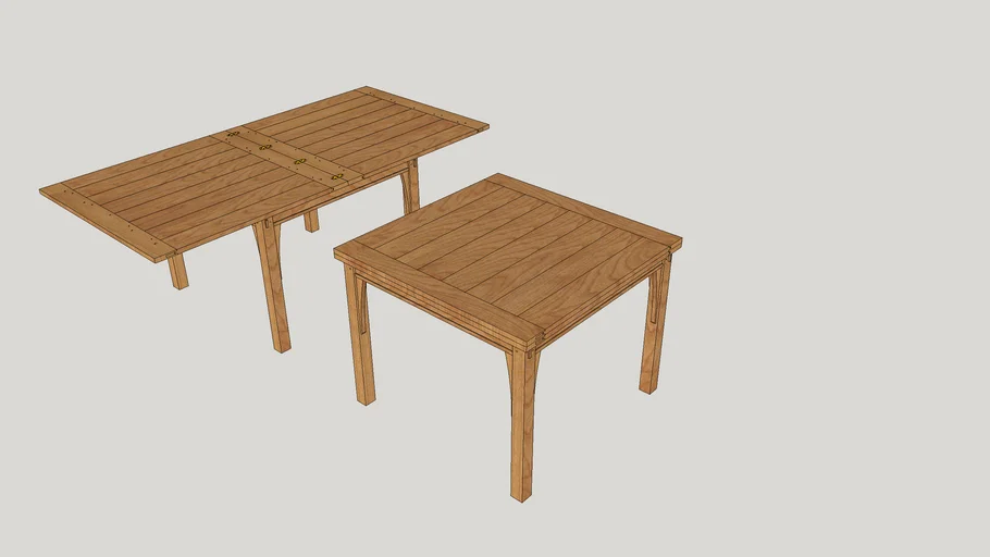 Arts & Crafts Flip Top Table | 3D Warehouse