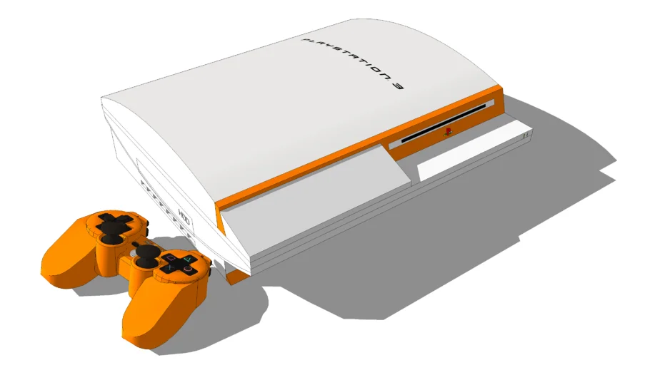 White and Orange PS3 | 3D Warehouse