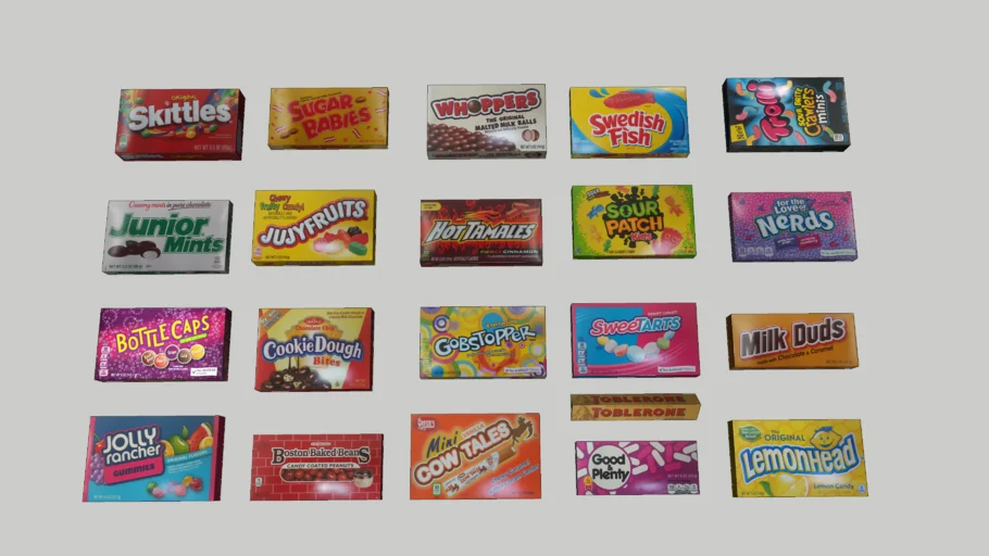 Candy boxes for concession stands | 3D Warehouse