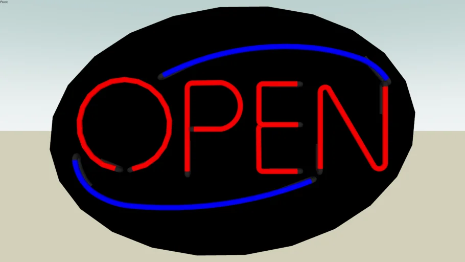 Neon Open Sign | 3D Warehouse