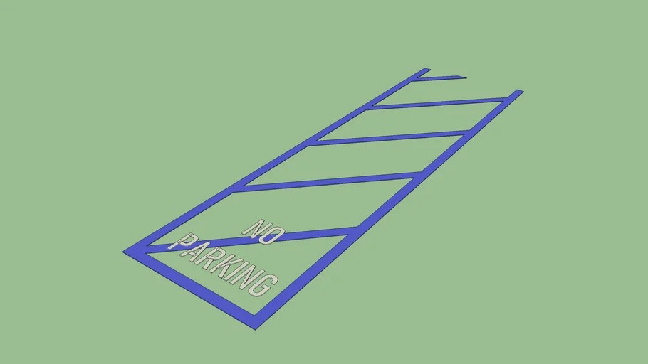 5'x18' ADA Parking Aisle | 3D Warehouse