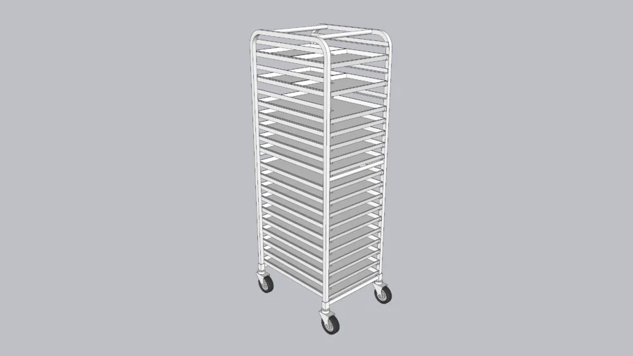 Sheet Pan Rack, Commercial Baker Rack with Full and Half Pans | 3D ...