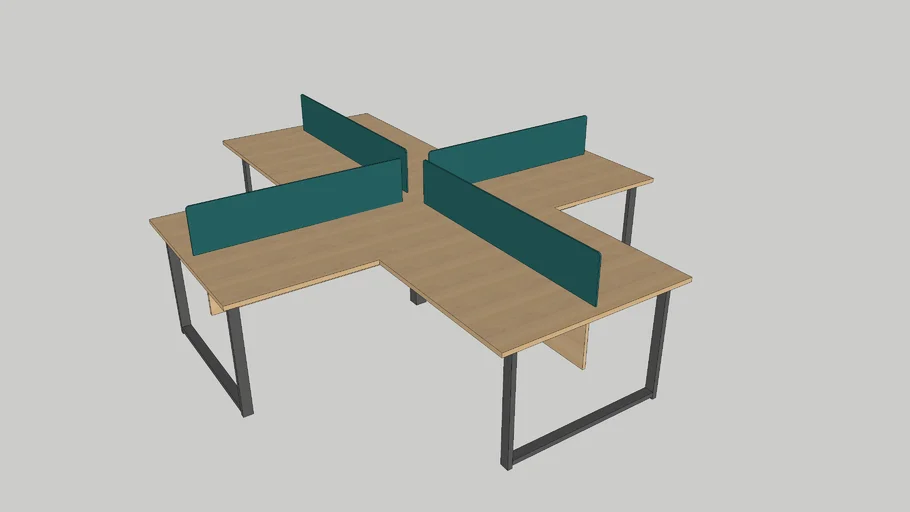Clustered Desk 360 | 3D Warehouse