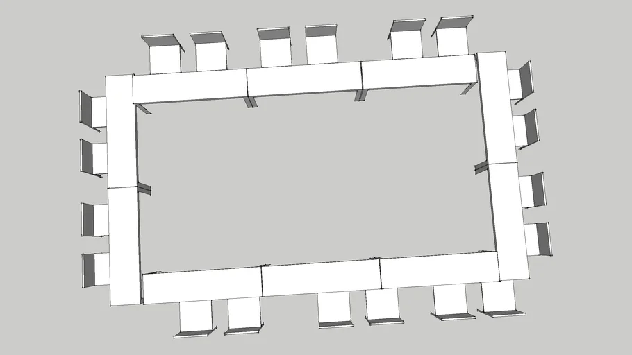Hollow Conference Style with 20 chairs SUU | 3D Warehouse
