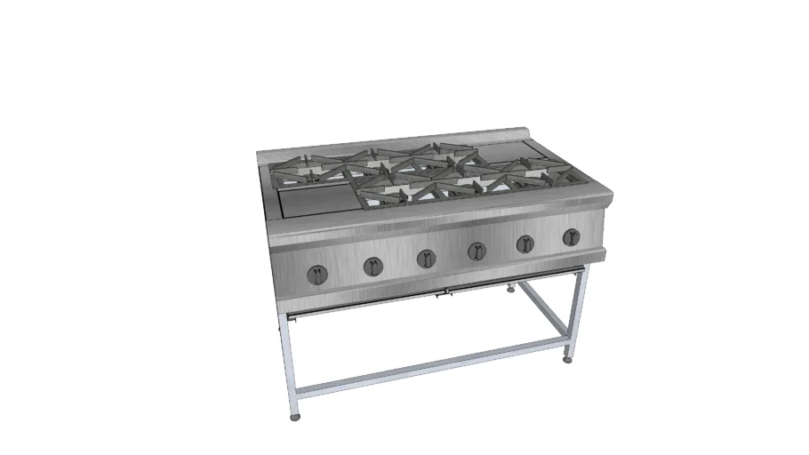 6-Burner Staggered Boiling Table | 3D Warehouse