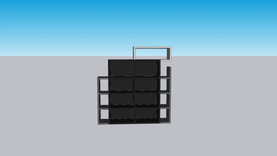 Cabinet with open shelves | 3D Warehouse