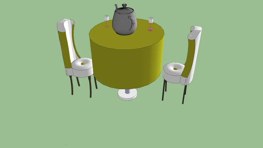 olive tea table | 3D Warehouse
