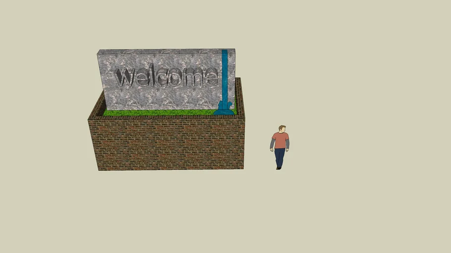 welcome sign | 3D Warehouse