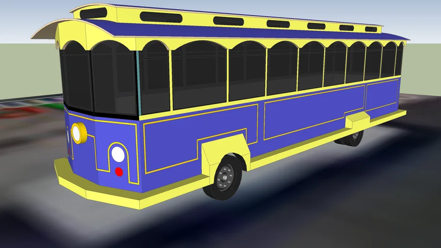 trolly bus at UCSB | 3D Warehouse