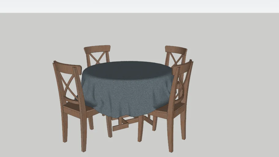 Table with Cloth | 3D Warehouse
