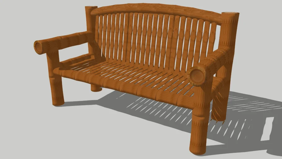 Kursi Panjang Bambu / Long Chair Bamboo | 3D Warehouse