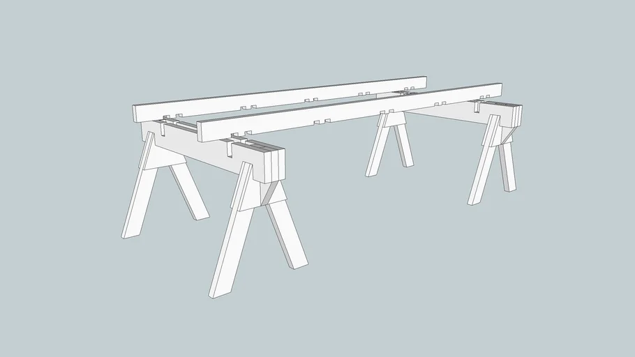 Double-Support Sawhorses | 3D Warehouse