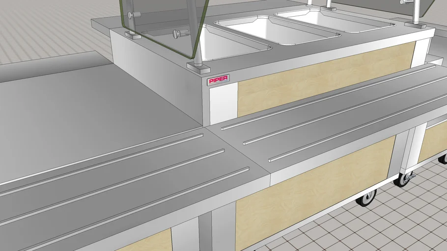 piper food service line up drop edge | 3D Warehouse