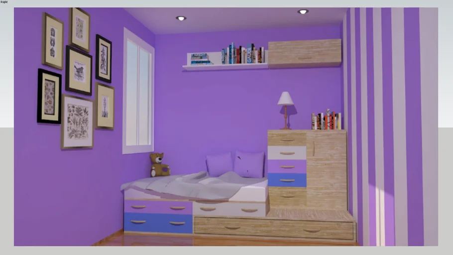 Children's bedroom (FEE5) | 3D Warehouse