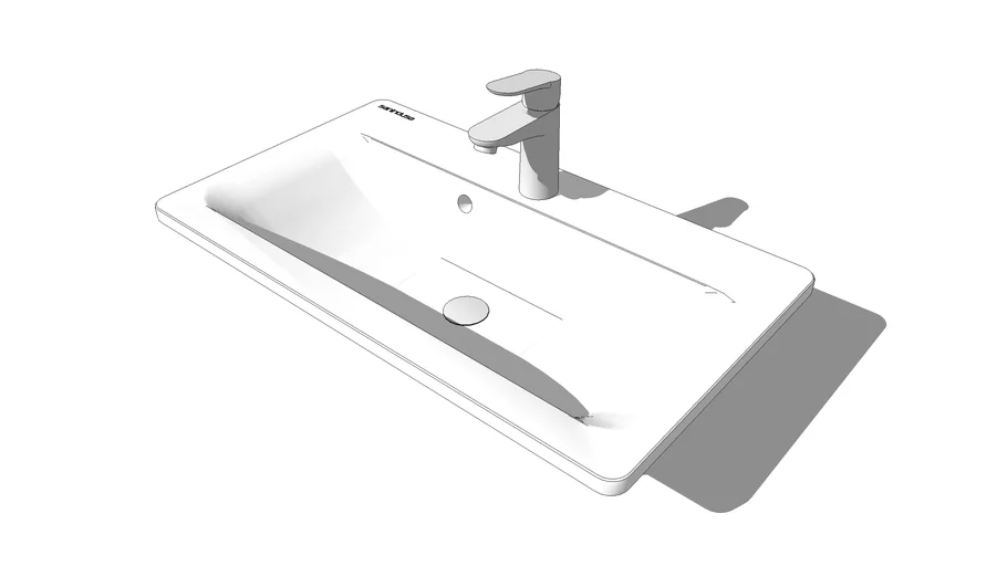 Lavatorio Semi-Encastrar Look Sanindusa 63x36 | 3D Warehouse