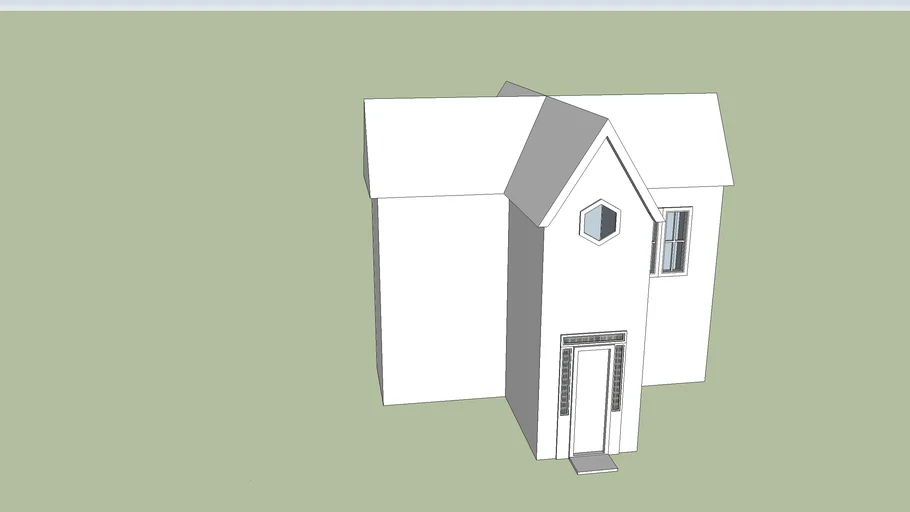 Tall House with Cross Gable | 3D Warehouse
